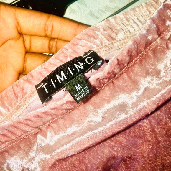 Timing | Dresses | Crush Velvet Pink Off Shoulder Dress | Poshmark